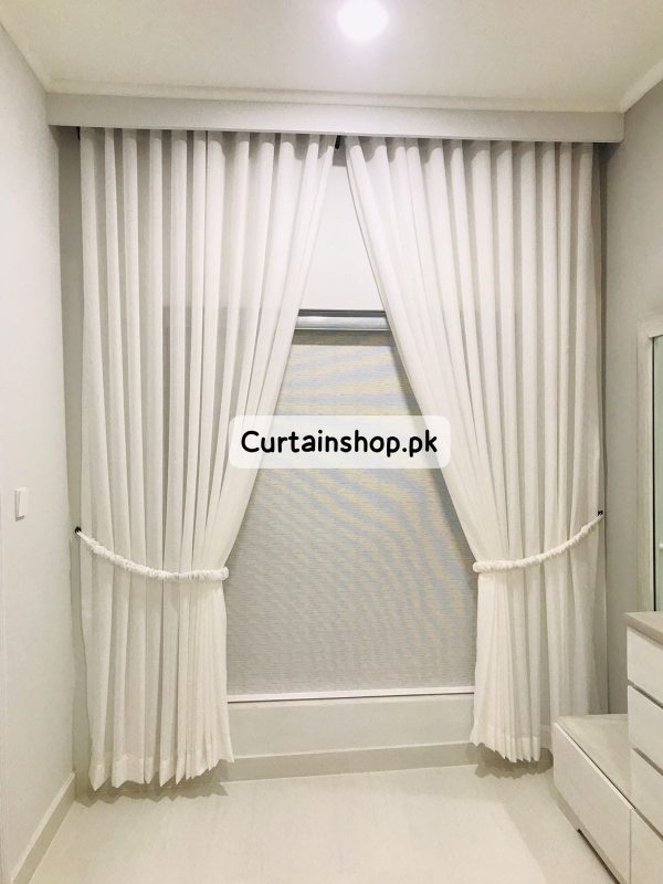 Chiffon Curtains Off White